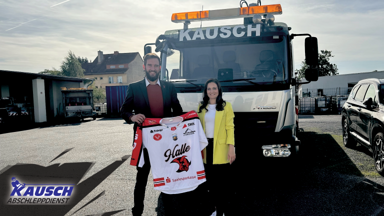 Partnerschaft verlängert: Kausch Abschleppdienst GmbH - Saale Bulls