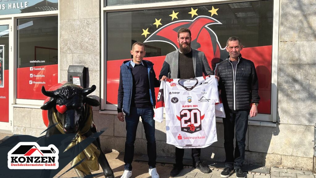 Neuer Sponsor: Konzen Dachdeckermeister GmbH - Saale Bulls