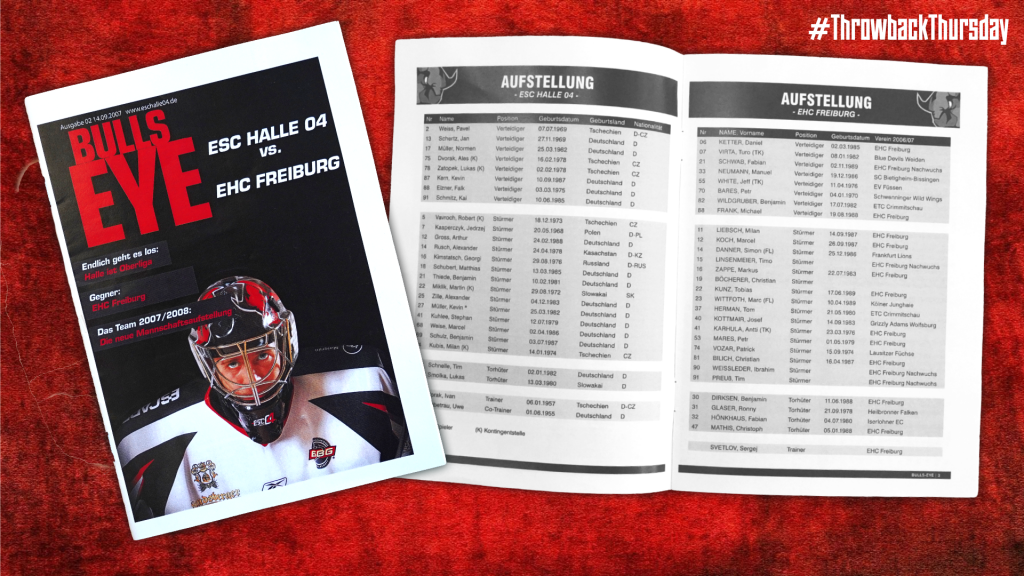 Throwback Thursday: Das allererste Oberligaspiel der Saale Bulls ...